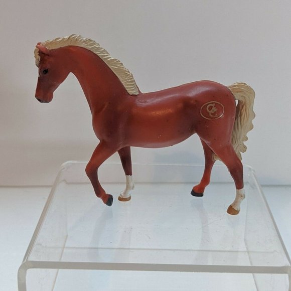 Toys | Vintage Brown Mini Horse Foal Poney Marchon Horse Model Figure ...